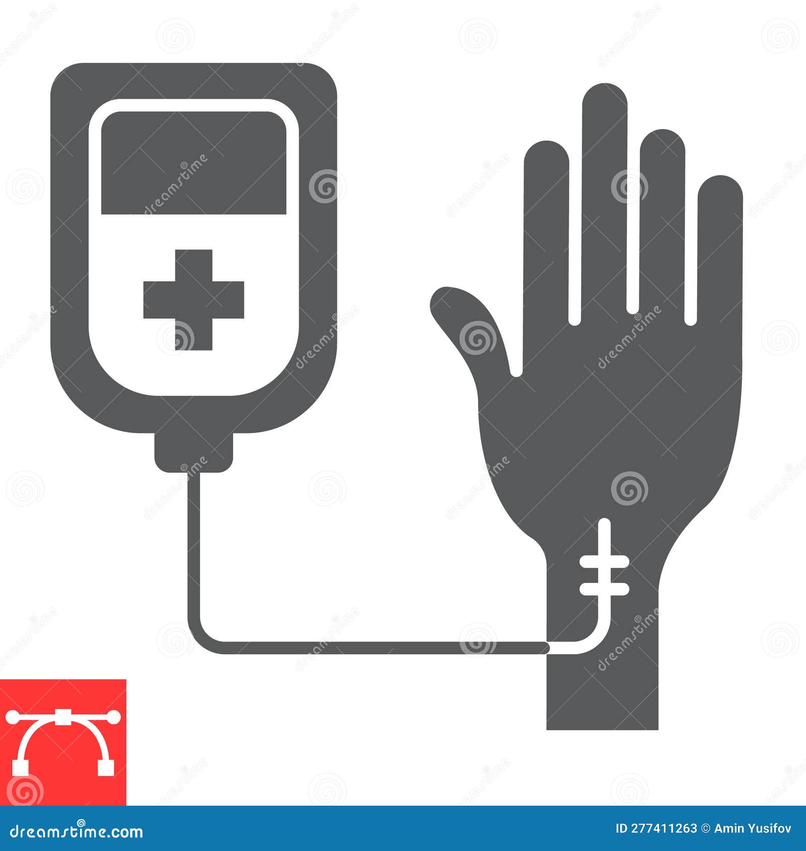 Chemotherapy glyph icon stock vector. Illustration of therapy - 277411263