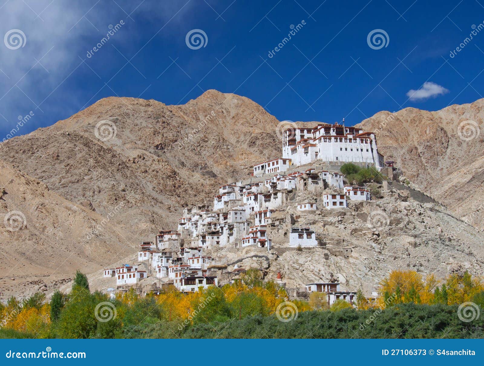 Chemrey monastery stock image. Image of temple, hill - 27106373