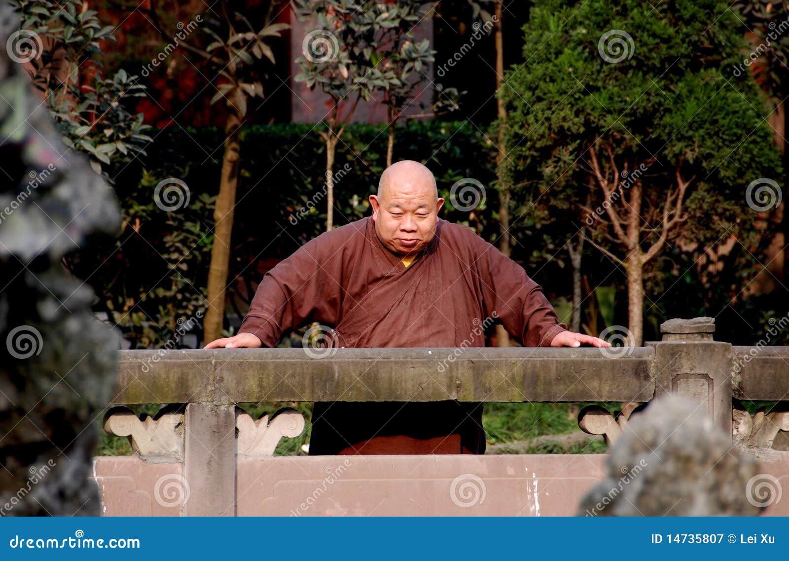 Chengdu, China: Monk at Monastery Editorial Photography - Image of ...