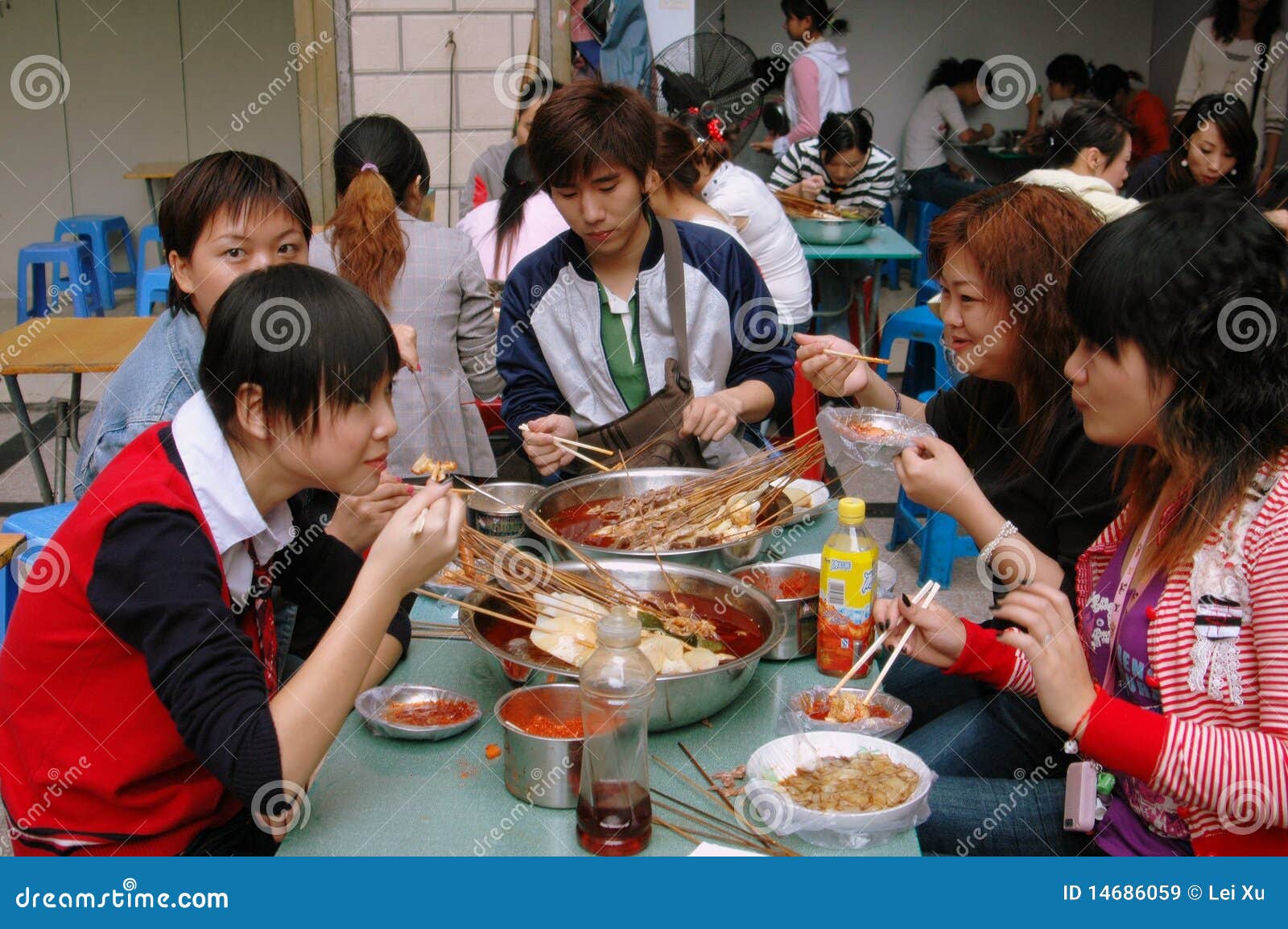 Chengdu, China: People Eating Chafing Dish Lunch Editorial Stock Image ...