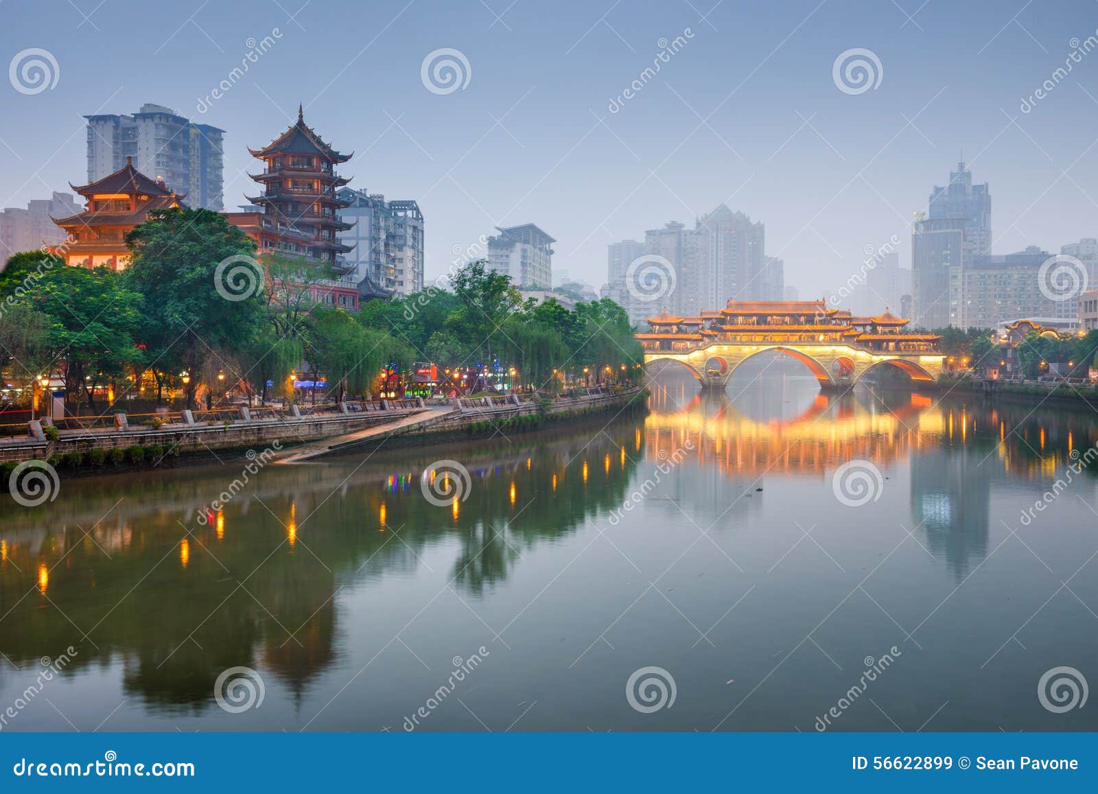 Chengdu China stock image. Image of famous, downtown - 56622899