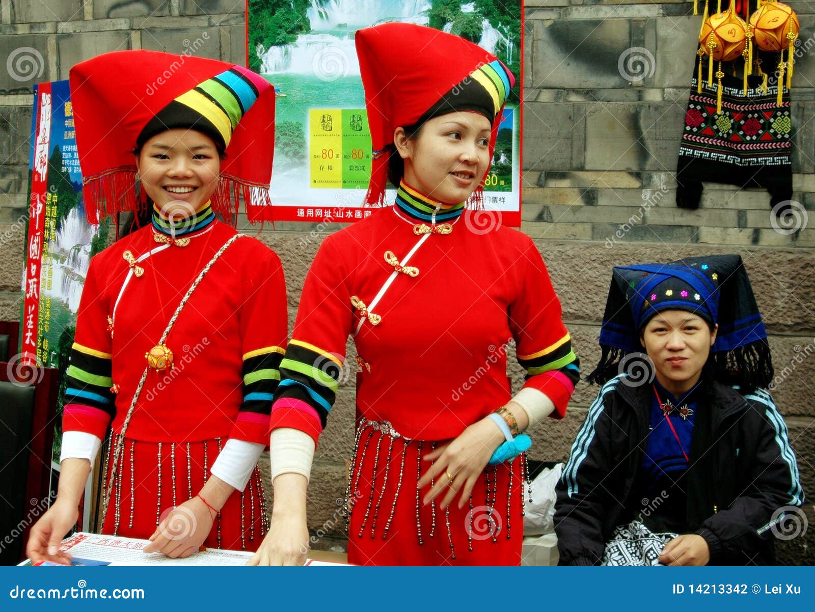 Chengdu, China: Three Yi People Women Editorial Photography - Image of ...