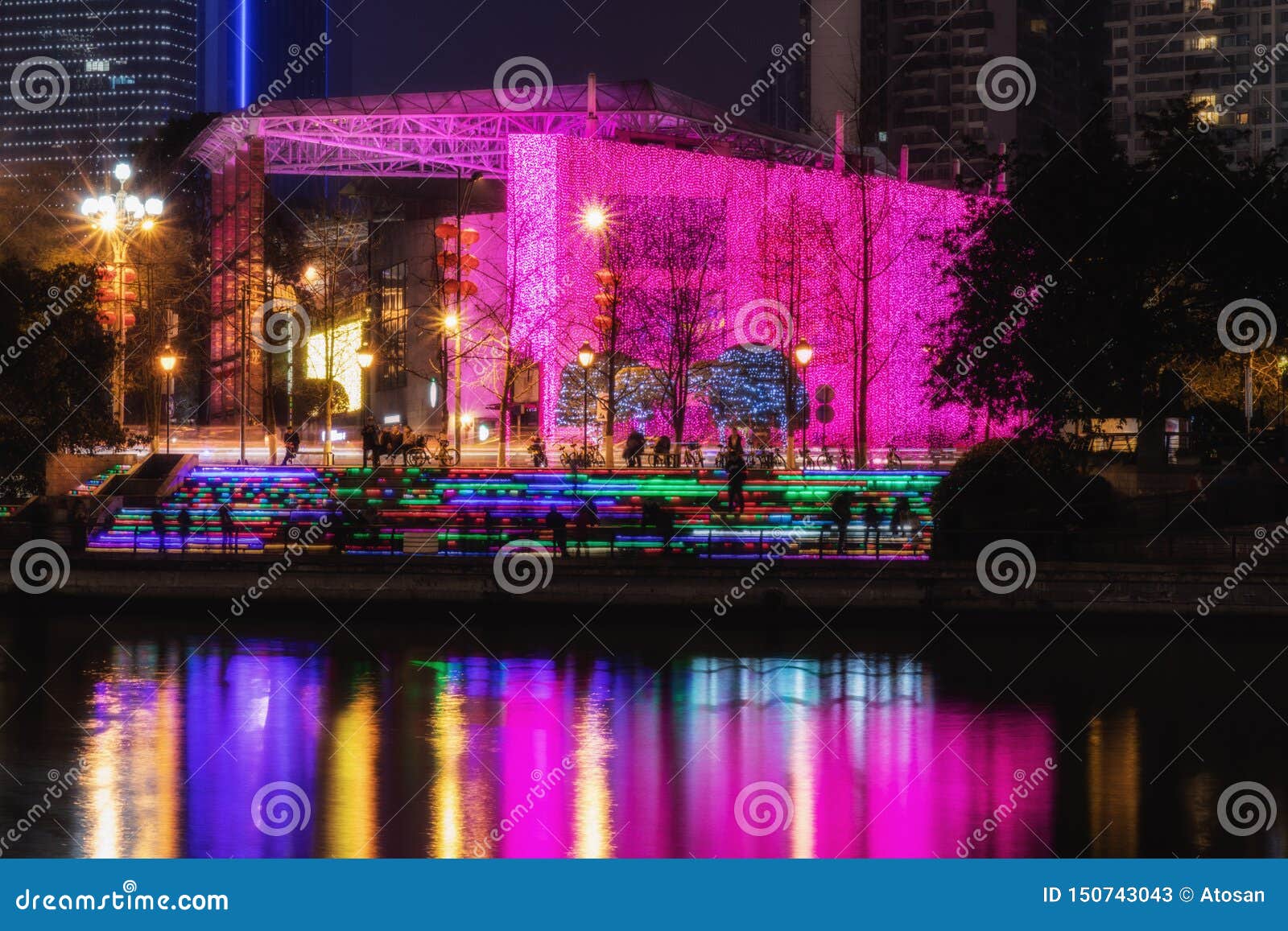 Chengdu city scenes editorial stock photo. Image of equipment - 150743043