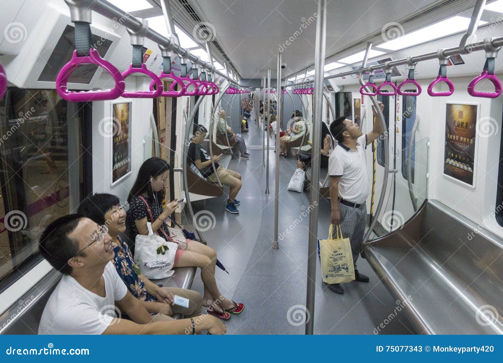 Chengdu Metro Line 3 Subway Train Editorial Stock Photo - Image of ...