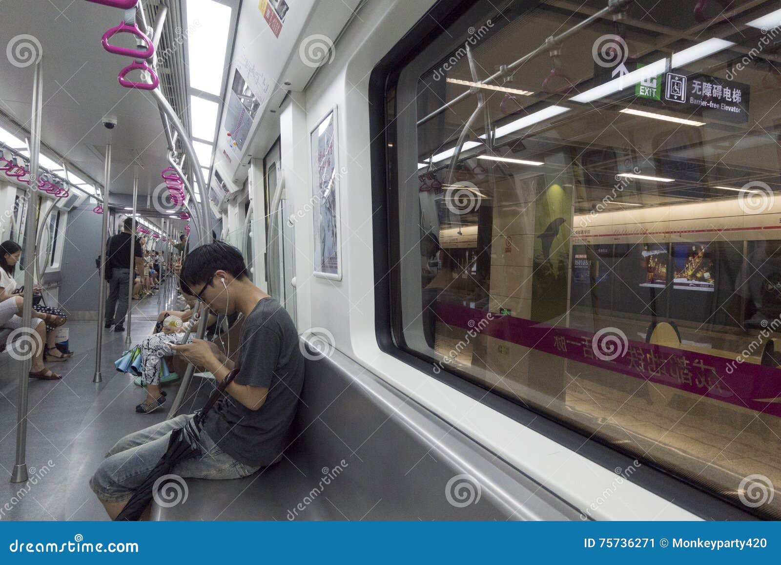 Chengdu Metro Line 3 Subway Train Editorial Photo - Image of china ...