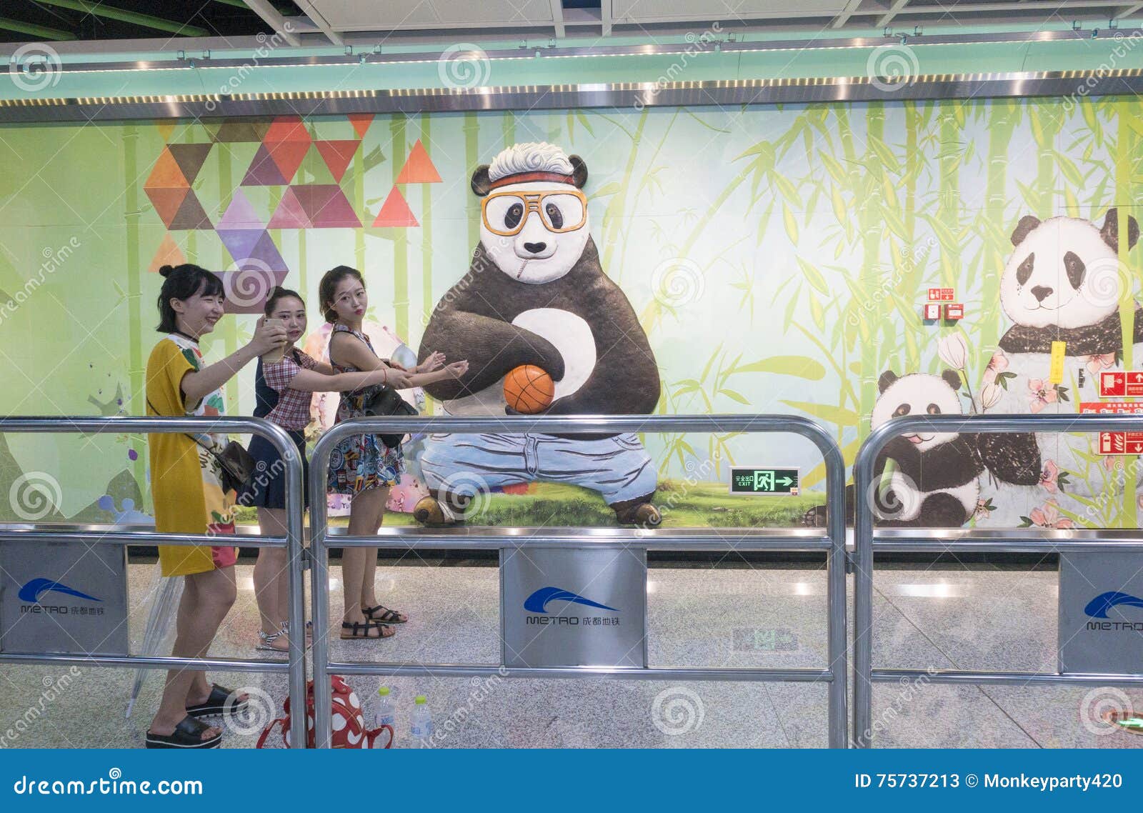 Chengdu Metro Line 3 Subway Train Editorial Stock Photo - Image of ...