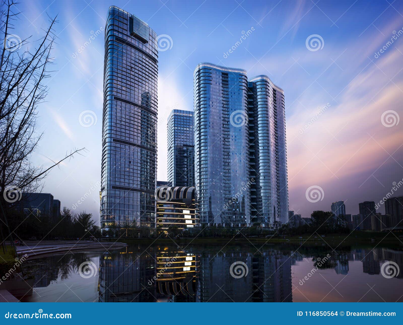 Chengdu night View stock photo. Image of district, building - 116850564