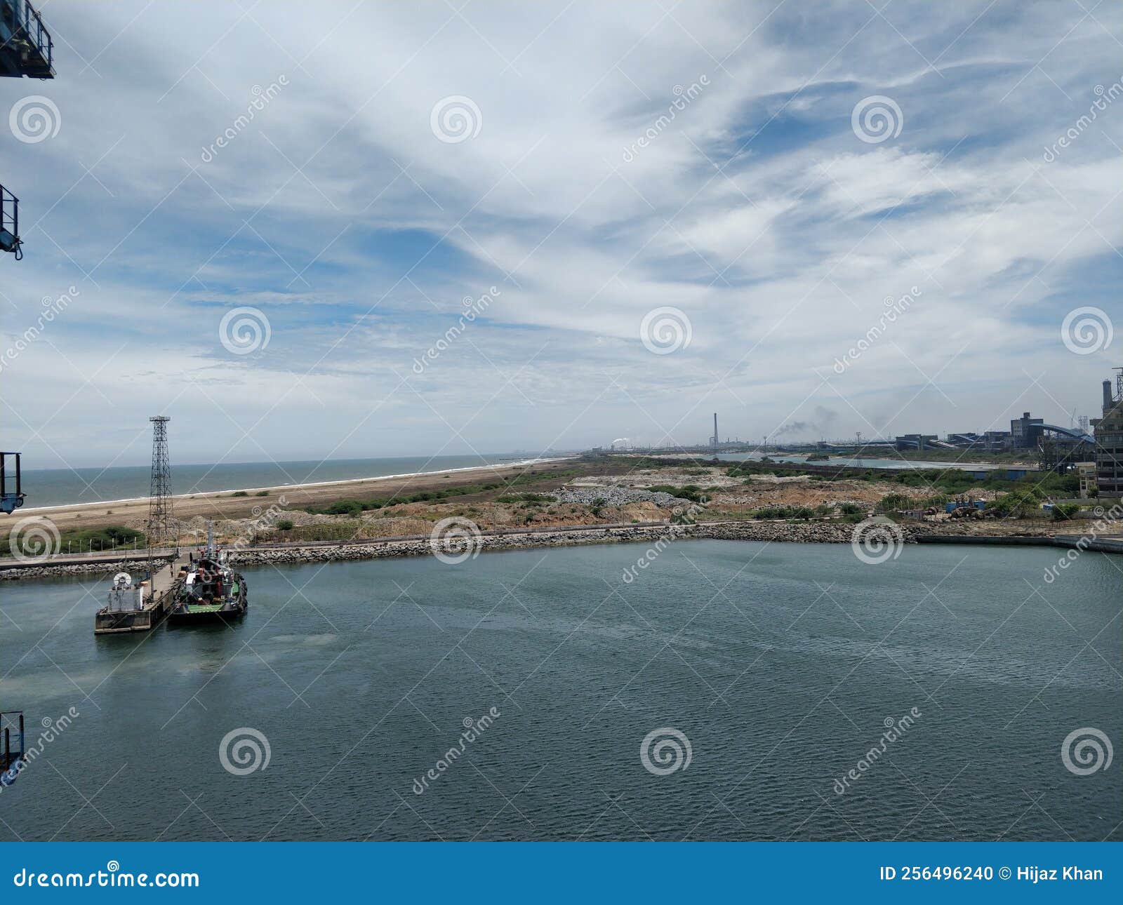 Chennai port view stock photo. Image of chennai, harbor - 256496240