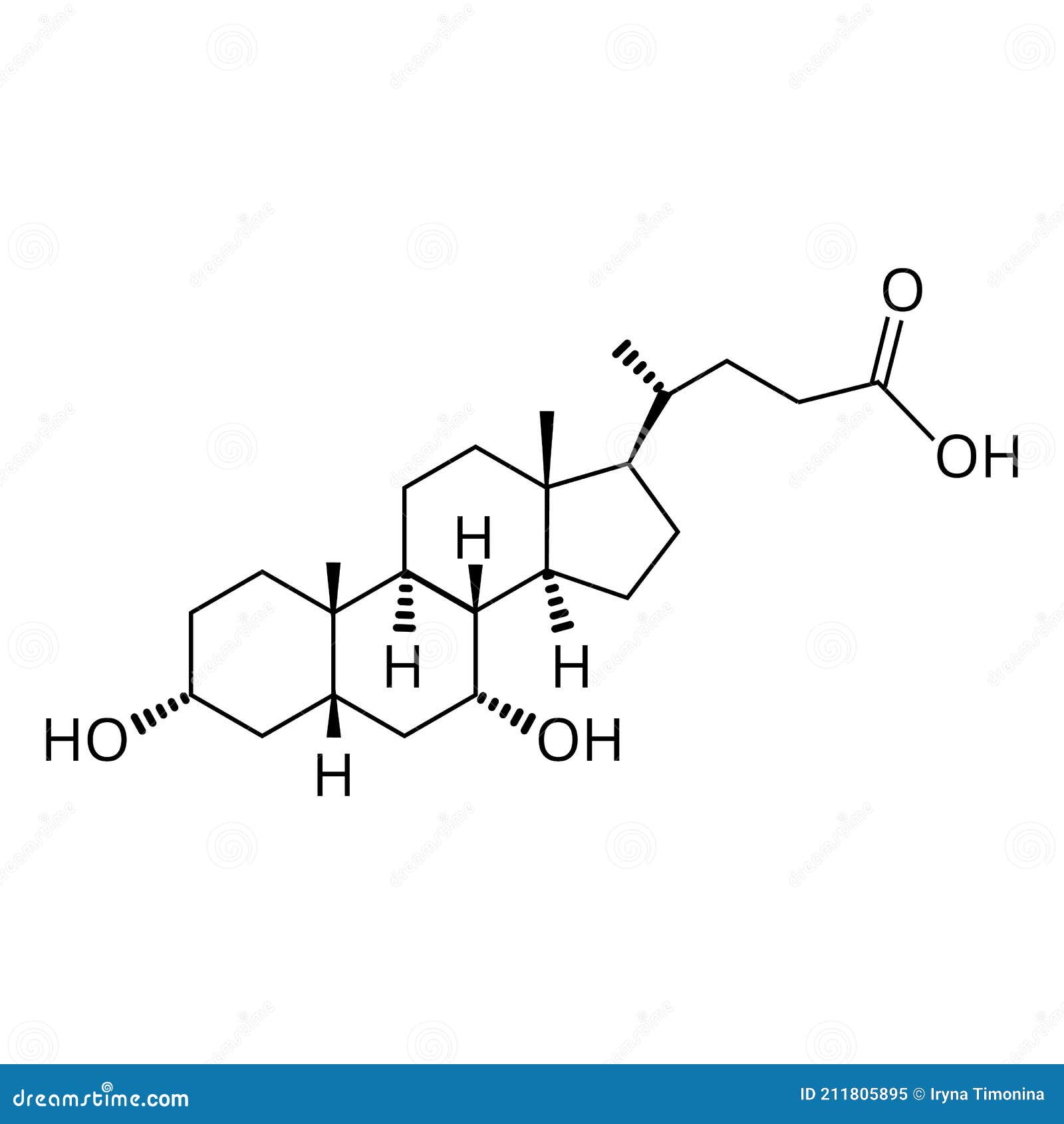 Chenodeoxycholic Acid. Bile Acid. Chemical Molecular Formula ...