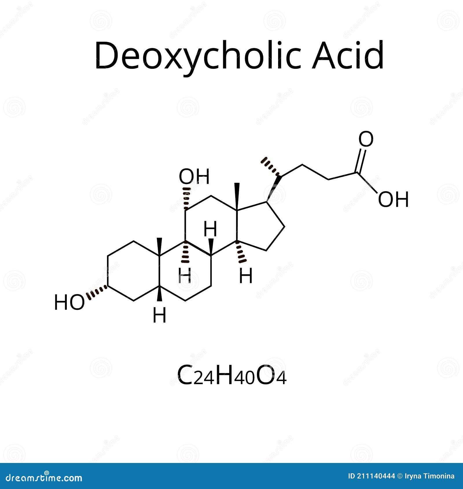 Chenodeoxycholic Acid. Bile Acid. Chemical Molecular Formula ...