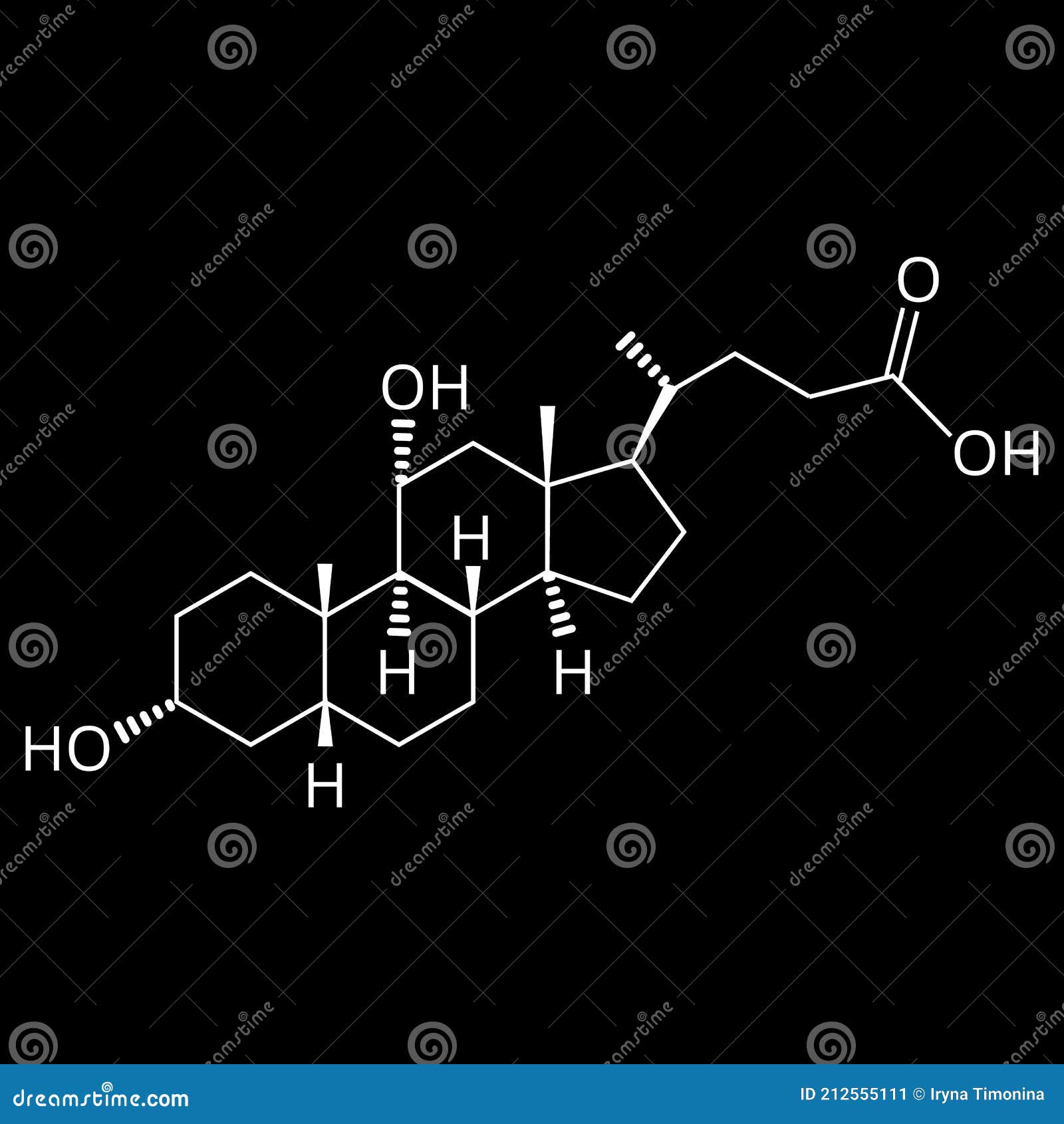 Chenodeoxycholic Acid. Bile Acid. Chemical Molecular Formula ...