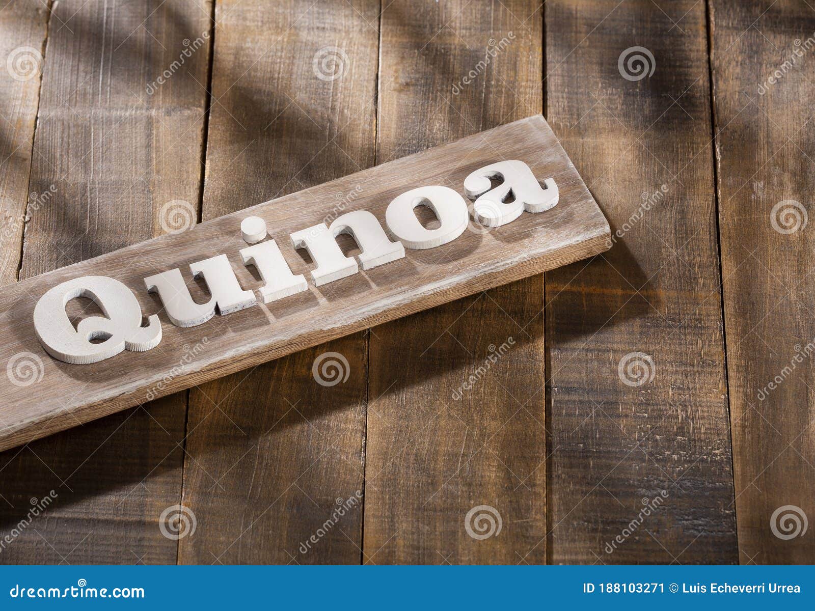Chenopodium Quinoa - Quinoa Word in Wooden Letters Stock Image - Image ...