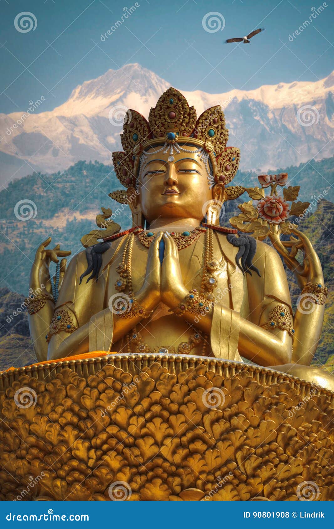 Chenrezig foto de archivo. Imagen de india, budista, katmandu - 90801908