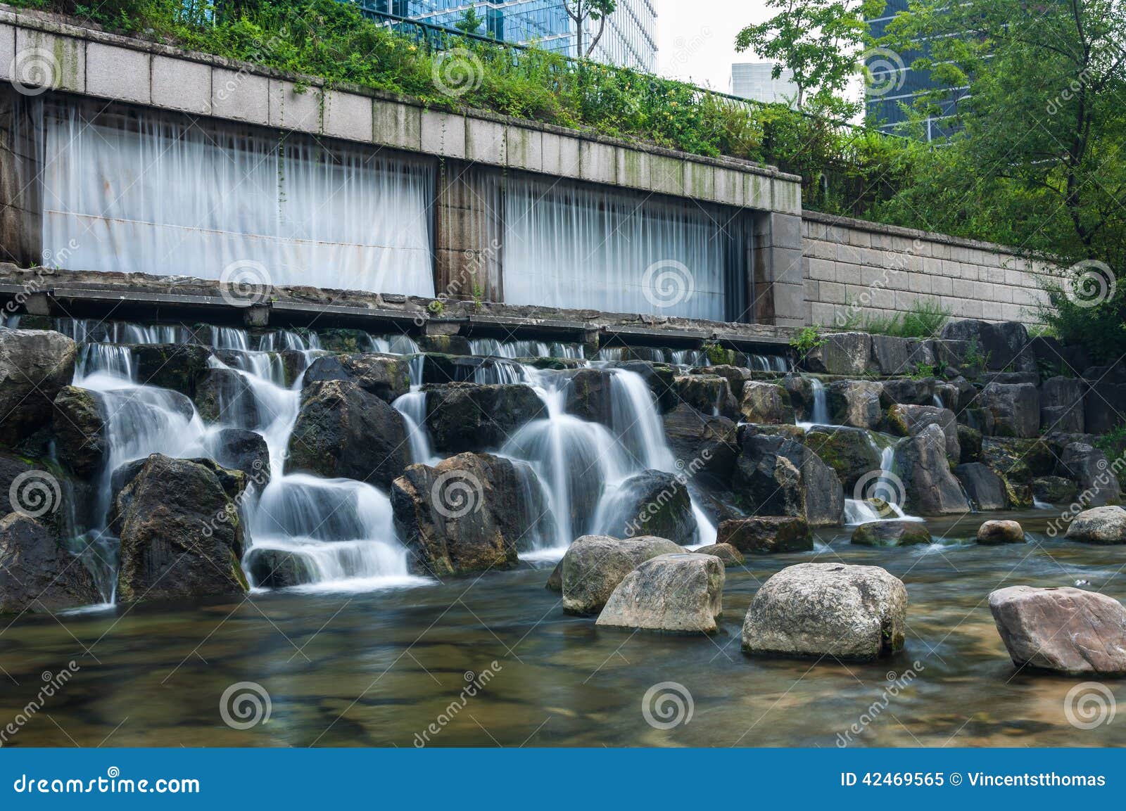 Cheonggyecheon Stream stock image. Image of cascade, landmark - 42469565 Cheonggyecheon Stream stock image. Image of cascade, landmark - 42469565