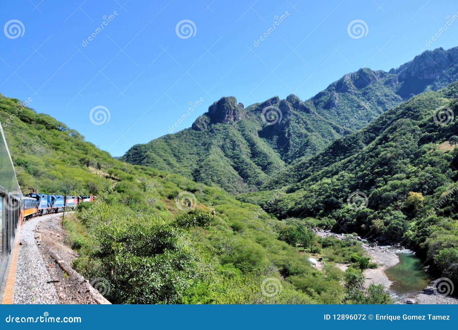 Chepe train stock photo. Image of creel, mountains, landscape - 12896072