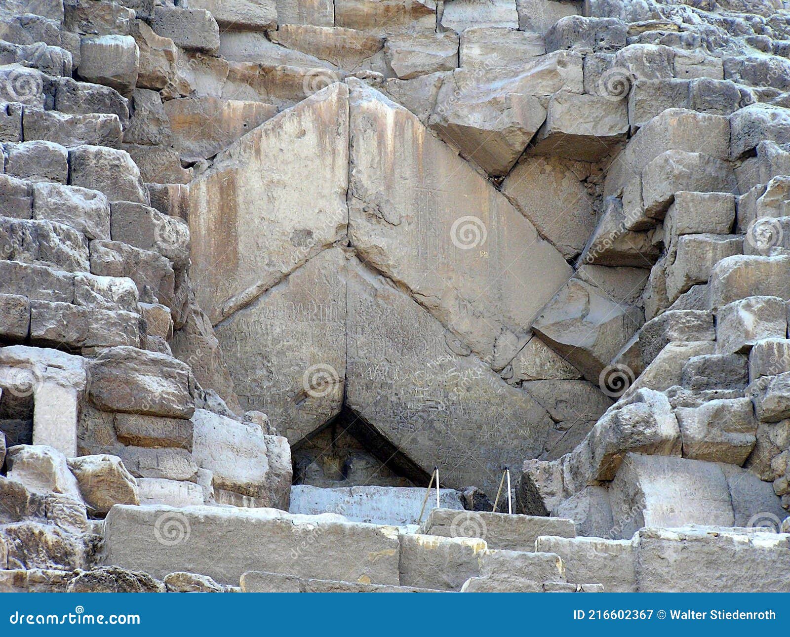 Entrance To the Great Pyramid of Cheops Stock Image - Image of second ...