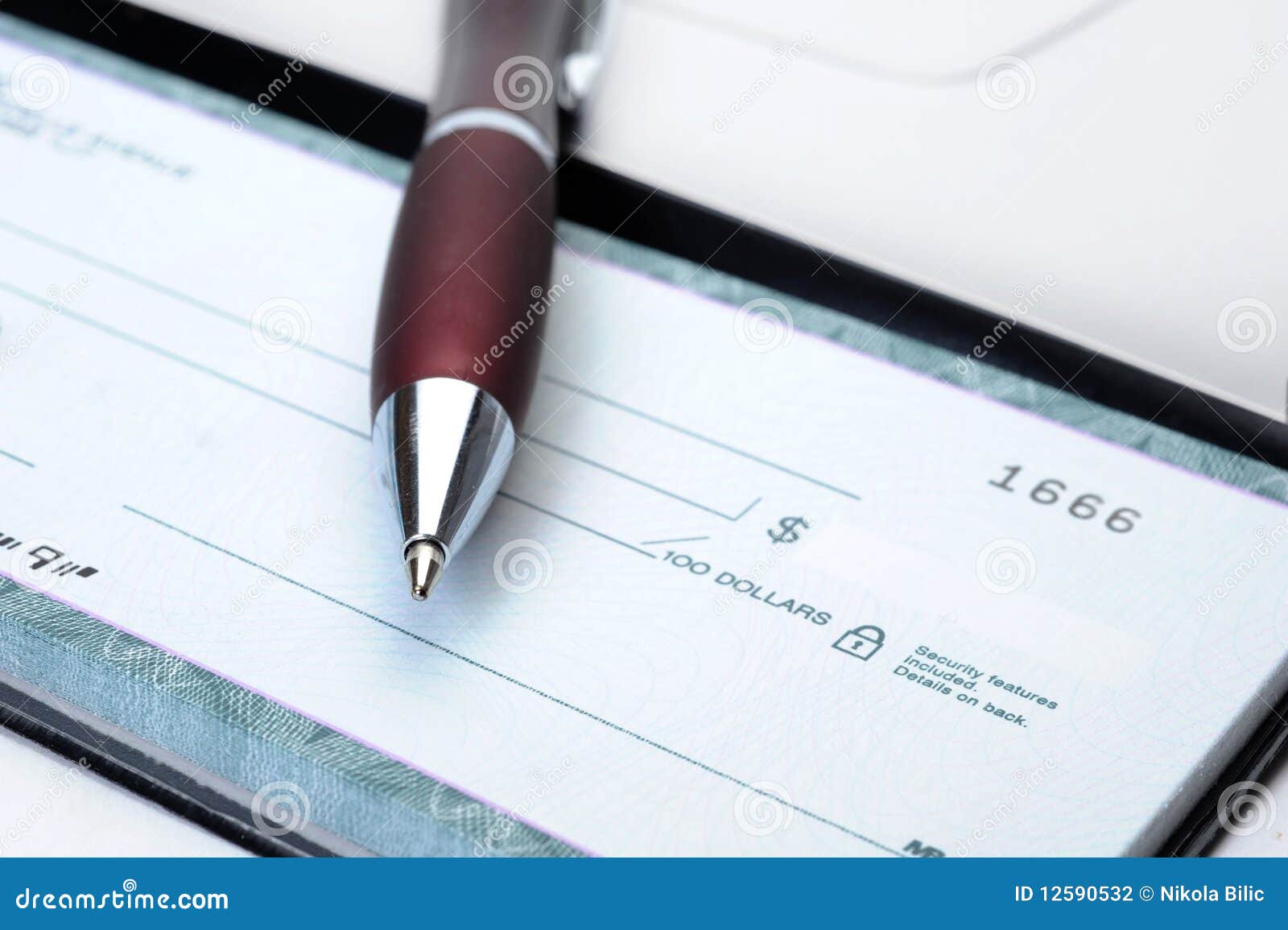 Cheque foto de archivo. Imagen de fondo, comprobar, documento - 12590532