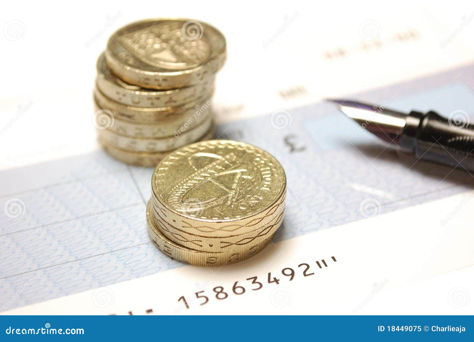 Cheque stock image. Image of british, balance, purchase - 18449075
