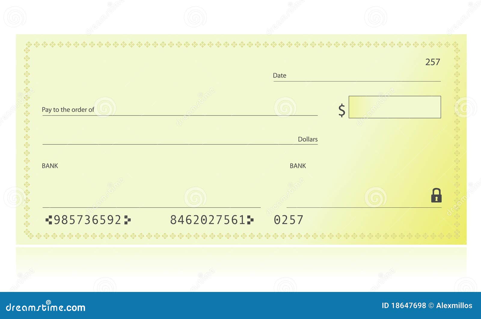 Cheque vector illustratie. Illustration of tekst, meevaller - 18647698