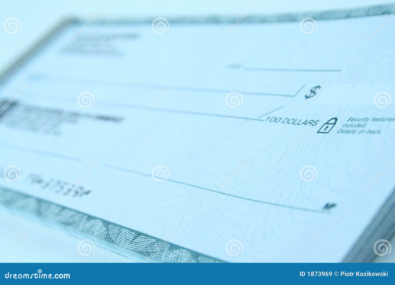 Cheque stock afbeelding. Image of sparen, bank, spatie - 1873969