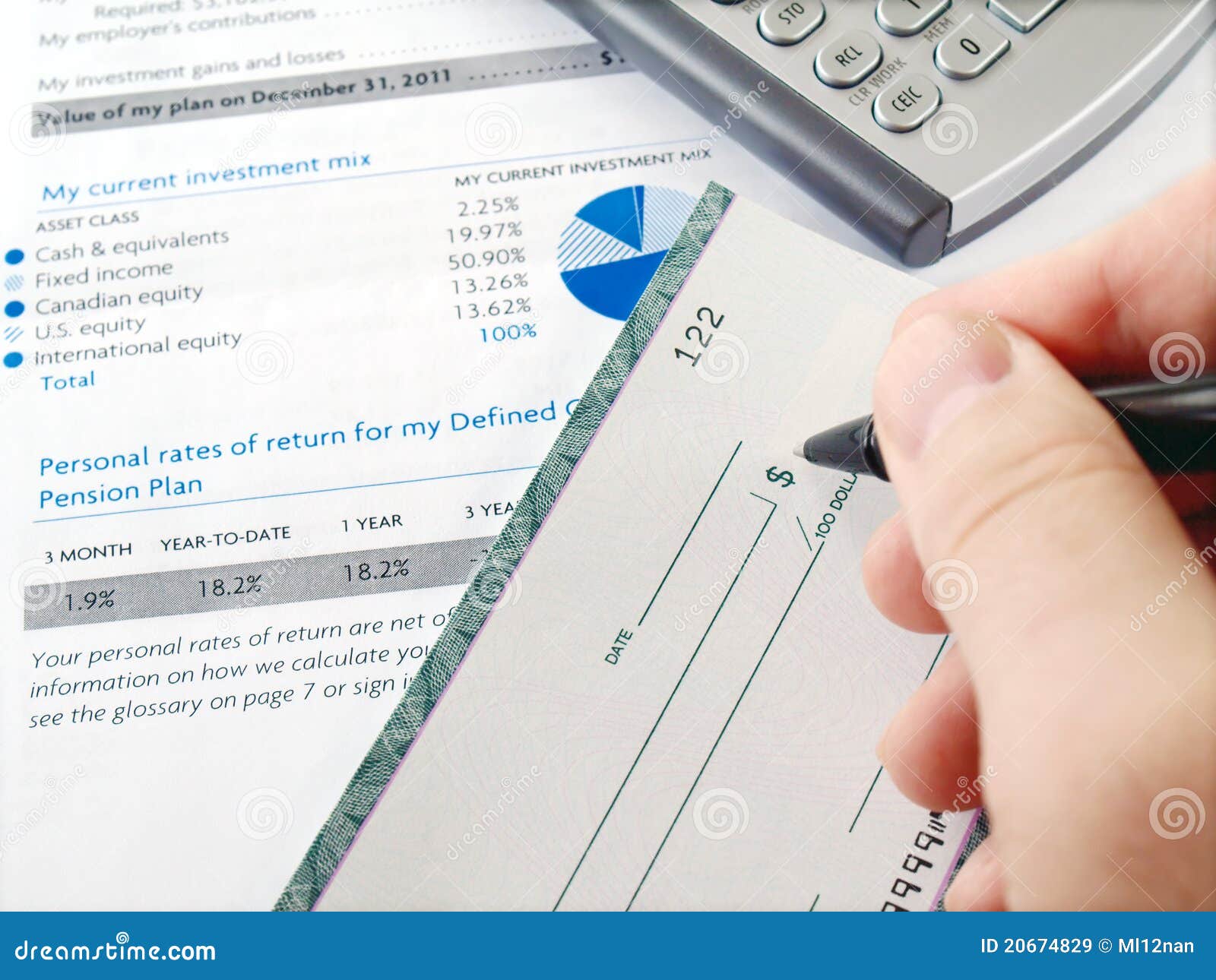 Cheque. stock image. Image of investment, blank, check - 20674829