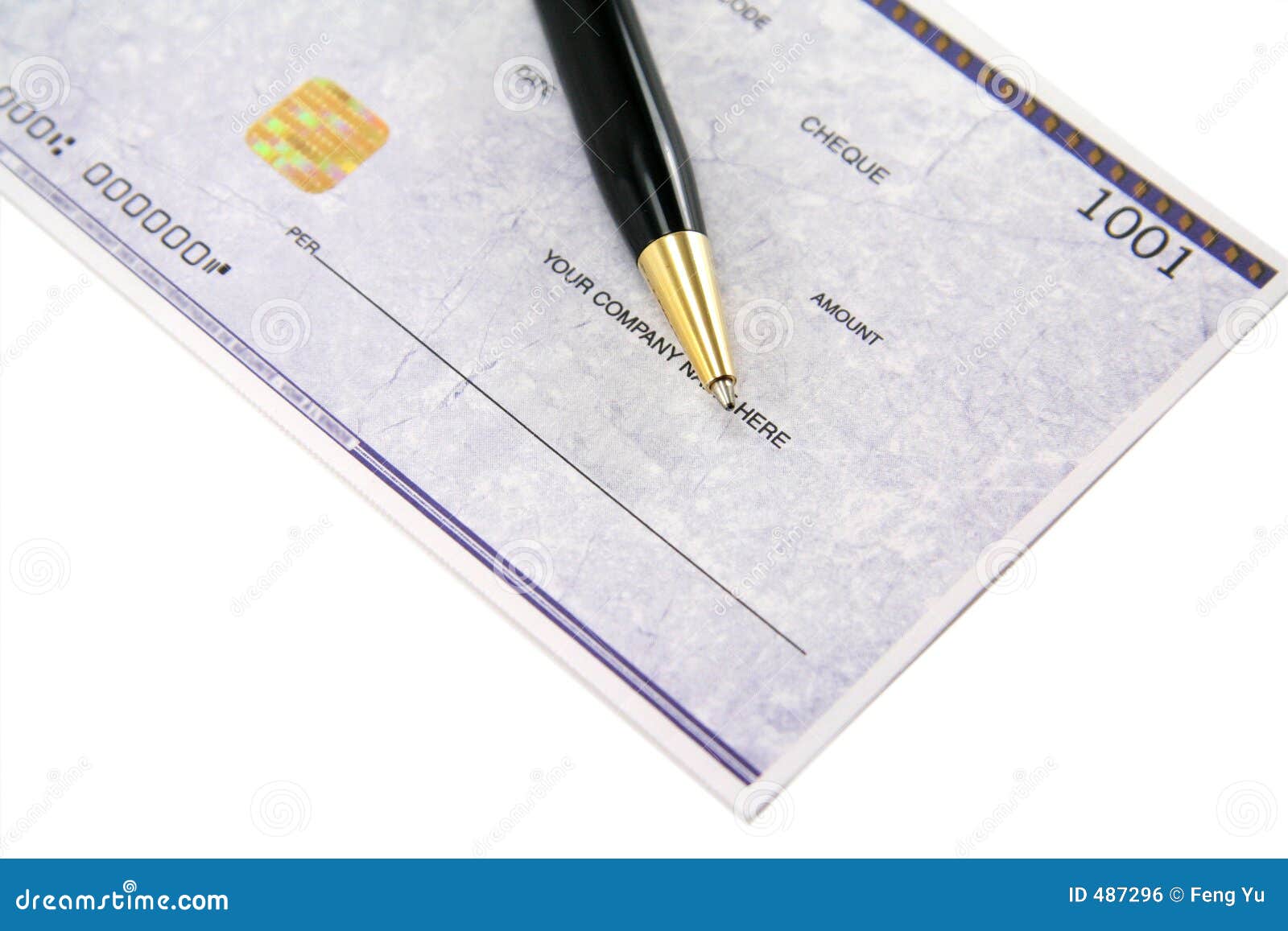 Cheque foto de stock. Imagem de assinatura, pena, contabilidade - 487296