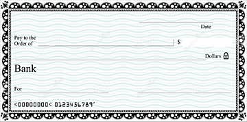 Cheque stock vector. Illustration of dollars, purchase - 7259150