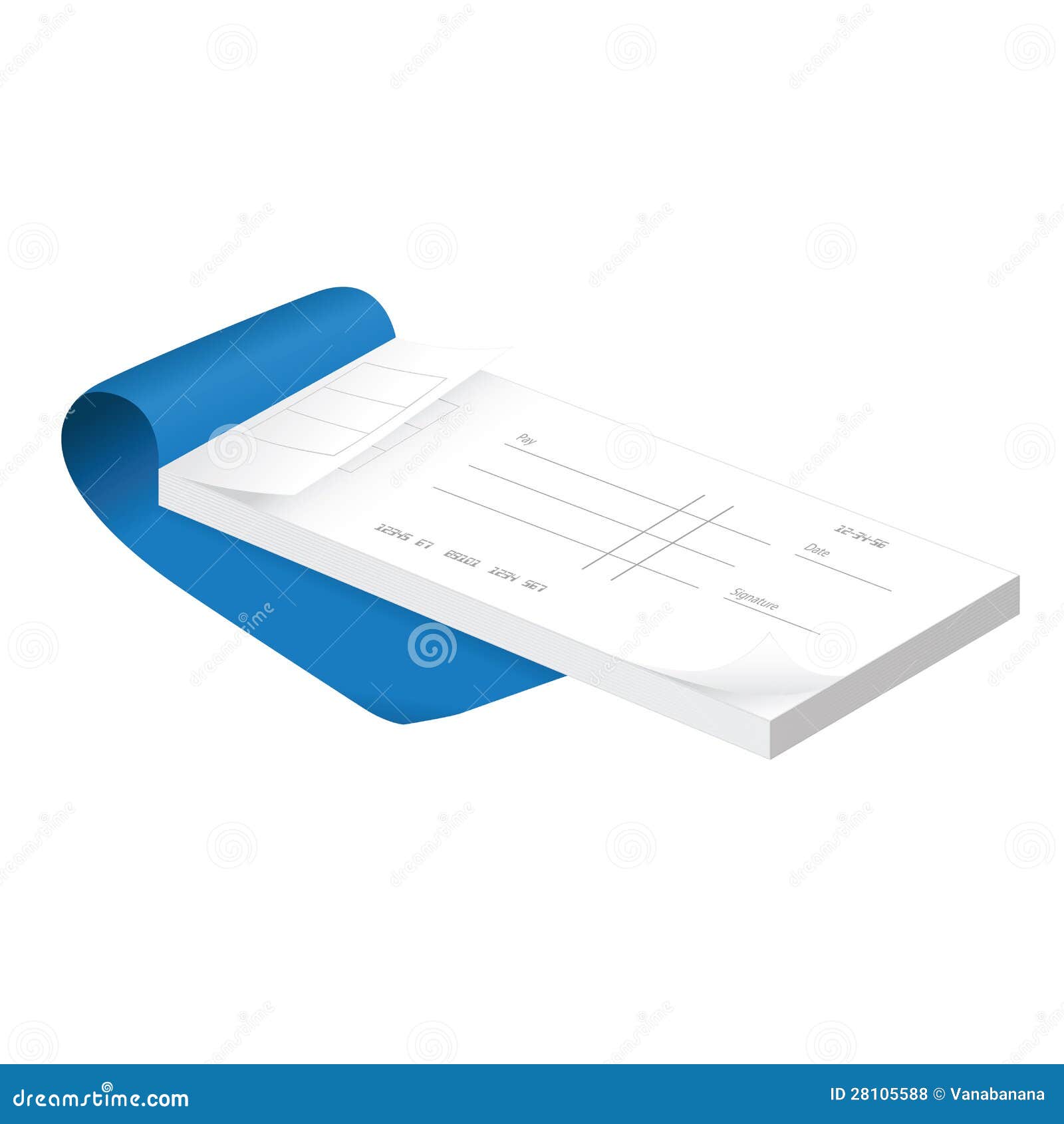 Cheque, Cheque-book, Banking Cartoon Vector | CartoonDealer.com #110988335