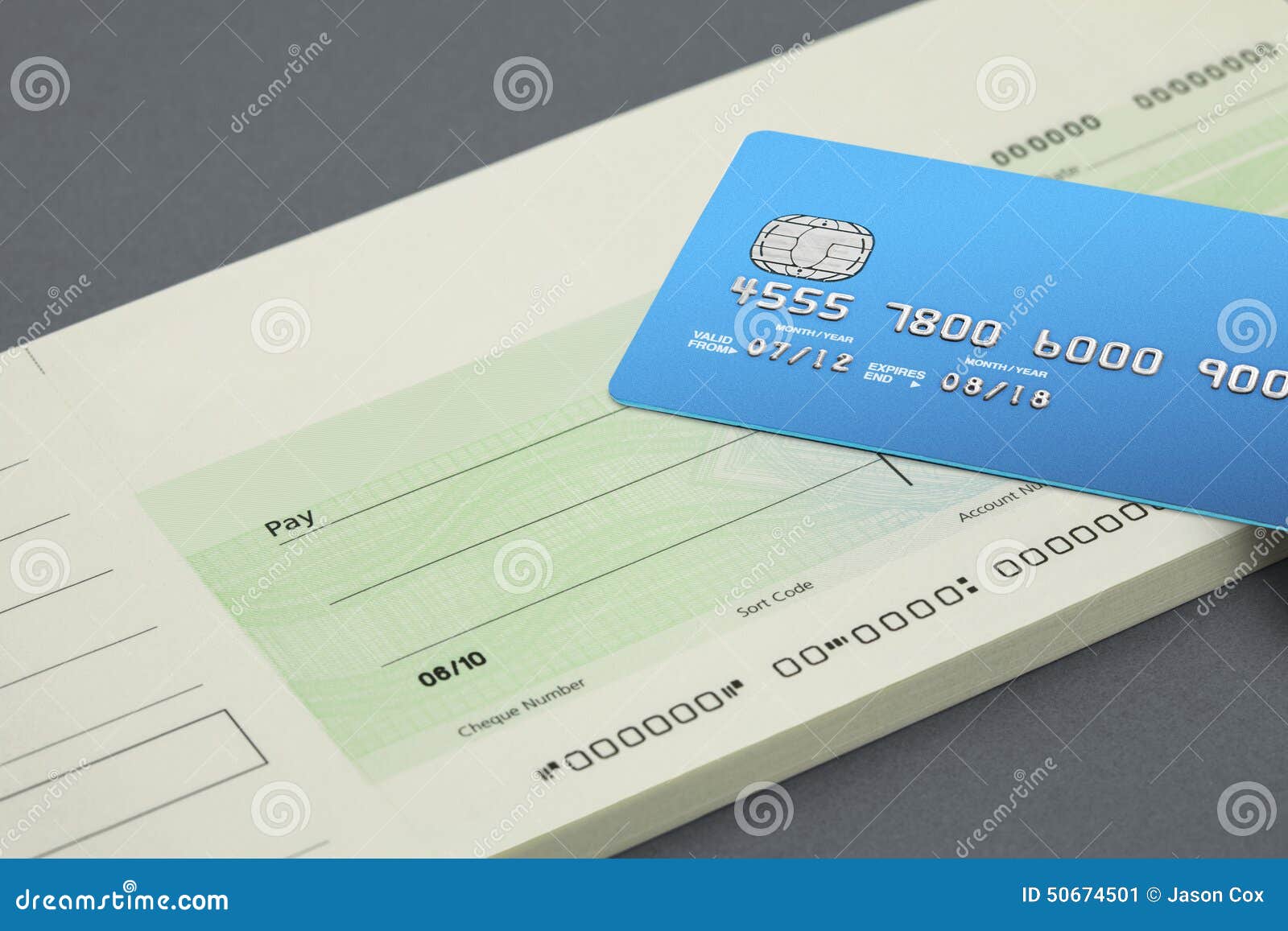 Cheque Book and a Blank Cheque Stock Image - Image of debit, horizontal ...