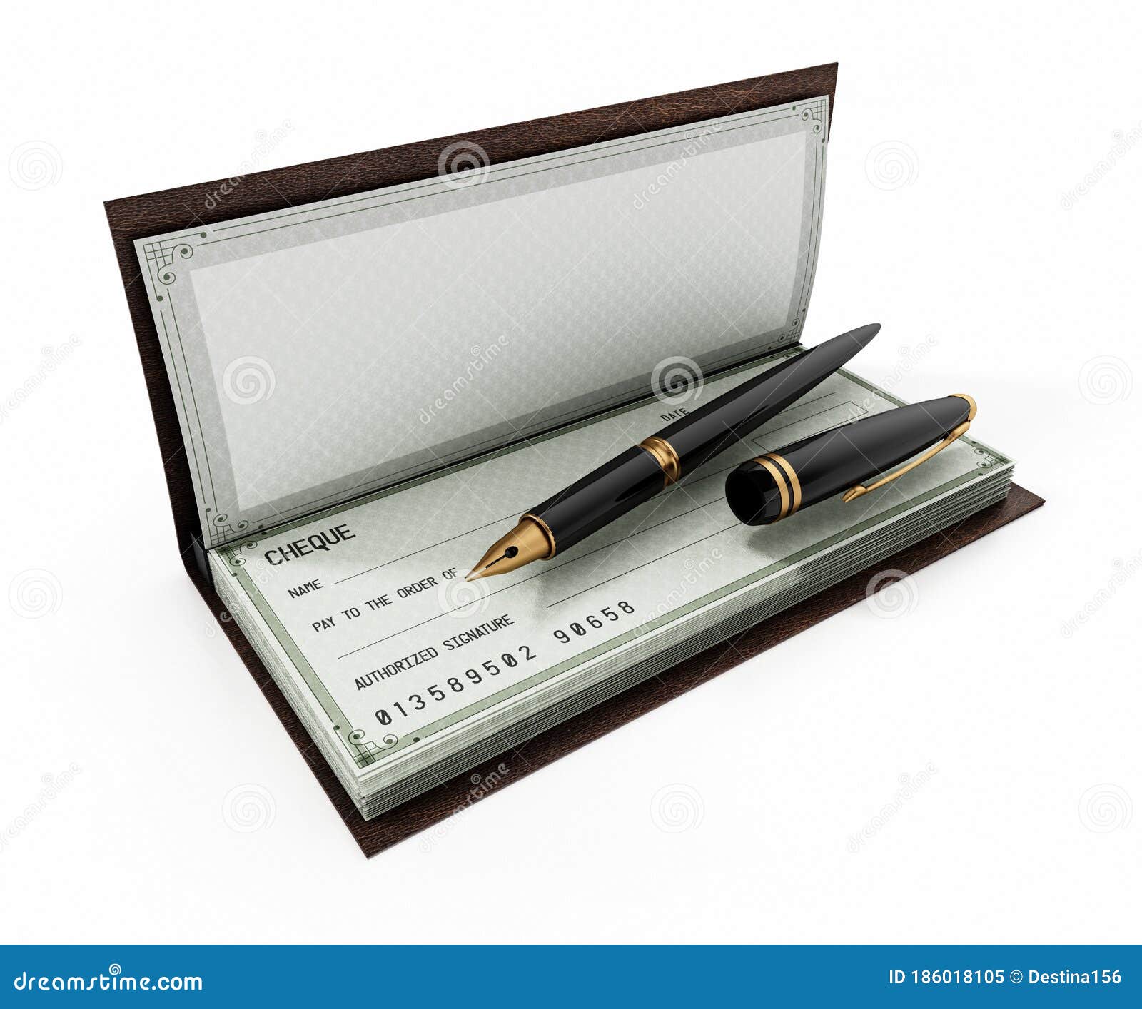 Cheque, Cheque-book, Banking Cartoon Vector | CartoonDealer.com #110988335