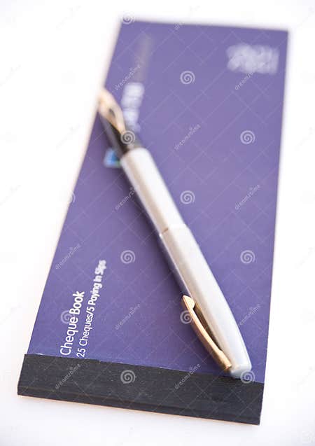 Cheque book and pen. stock image. Image of money, bills - 12074737