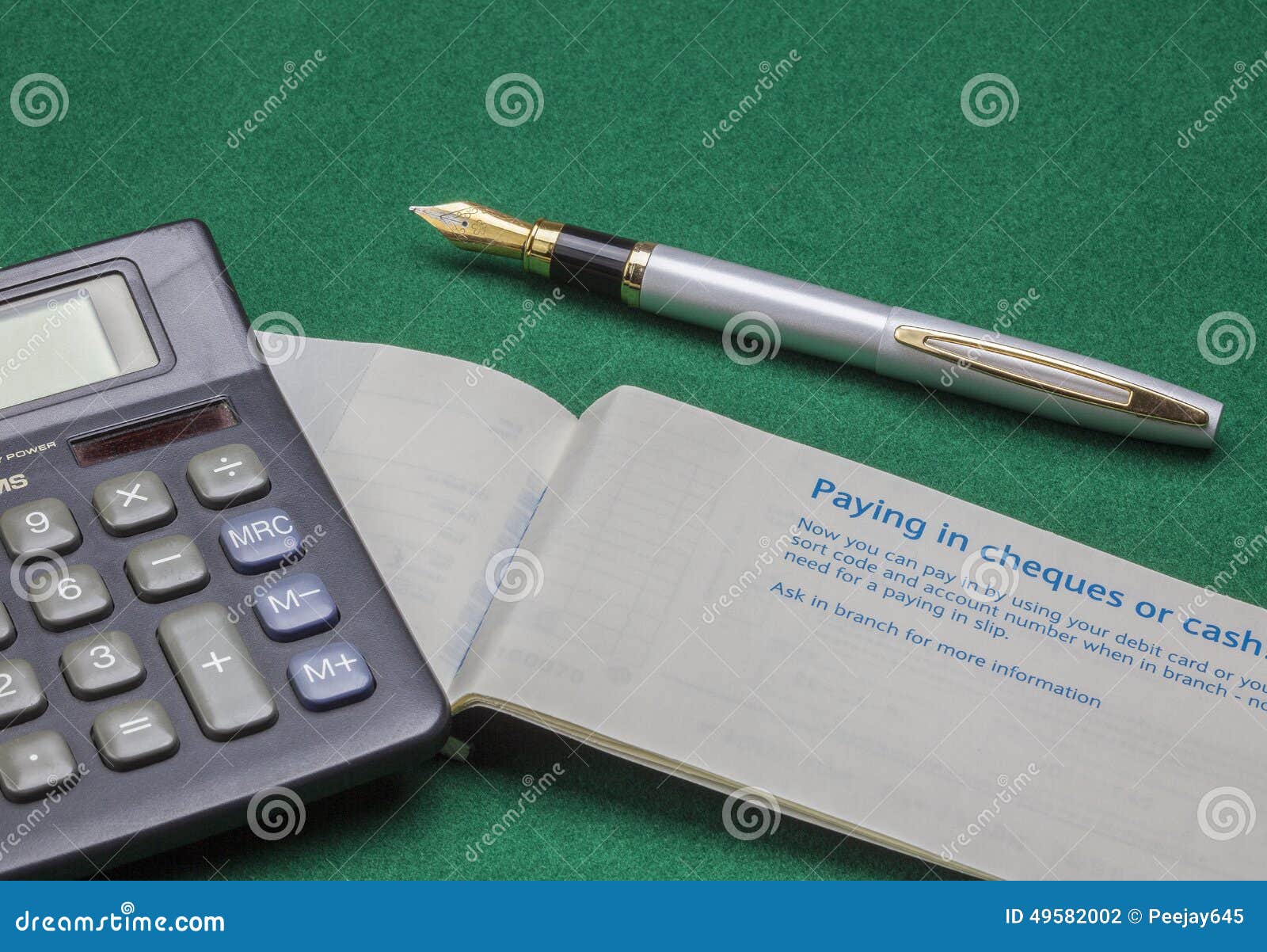 Cheque Book and Pen stock photo. Image of nibs, gold - 49582002