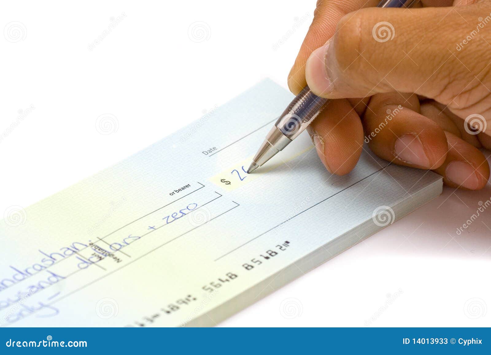 Cheque de firma de la mano imagen de archivo. Imagen de cantidad - 14013933