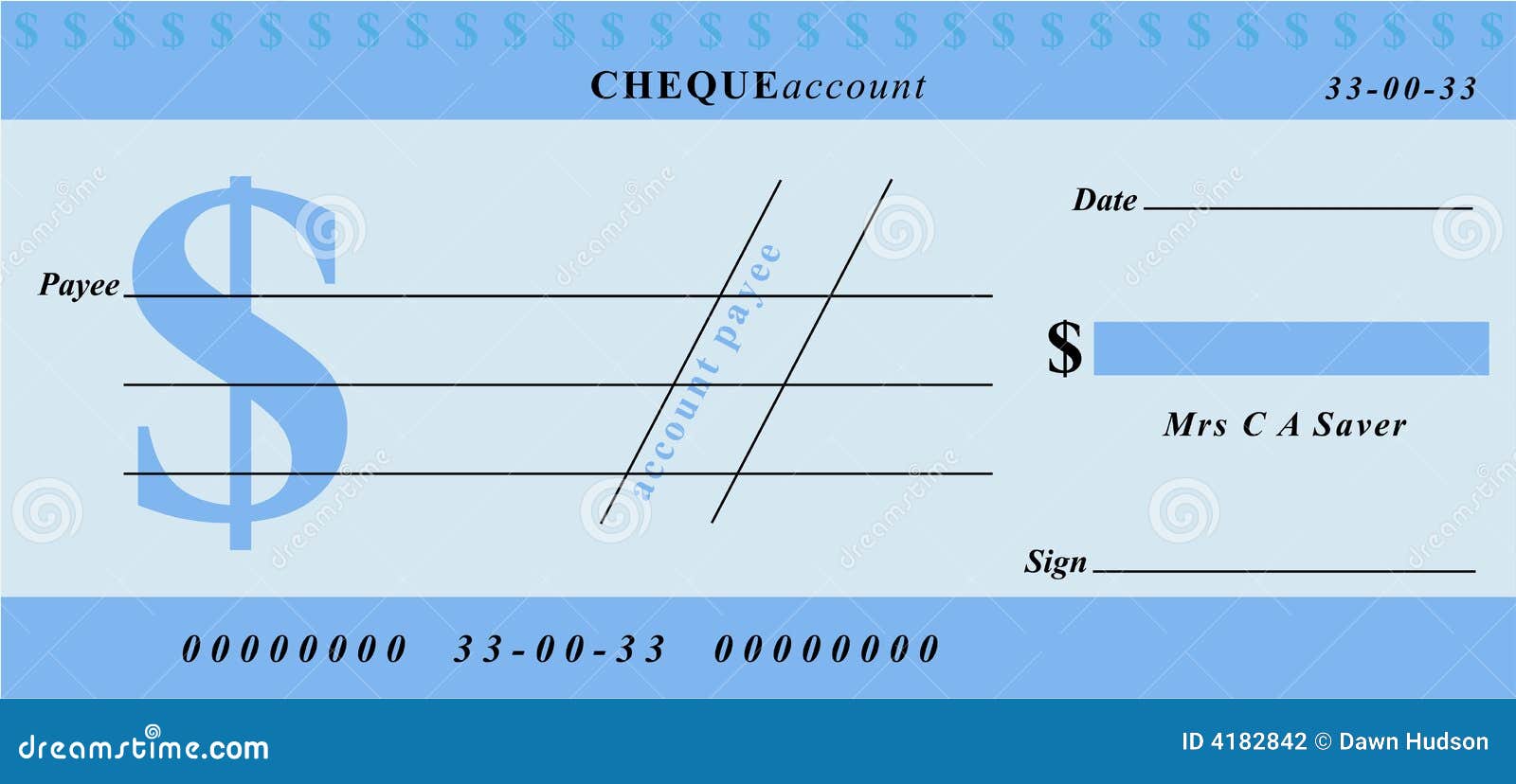 Cheque del dólar stock de ilustración. Ilustración de chequebook - 4182842