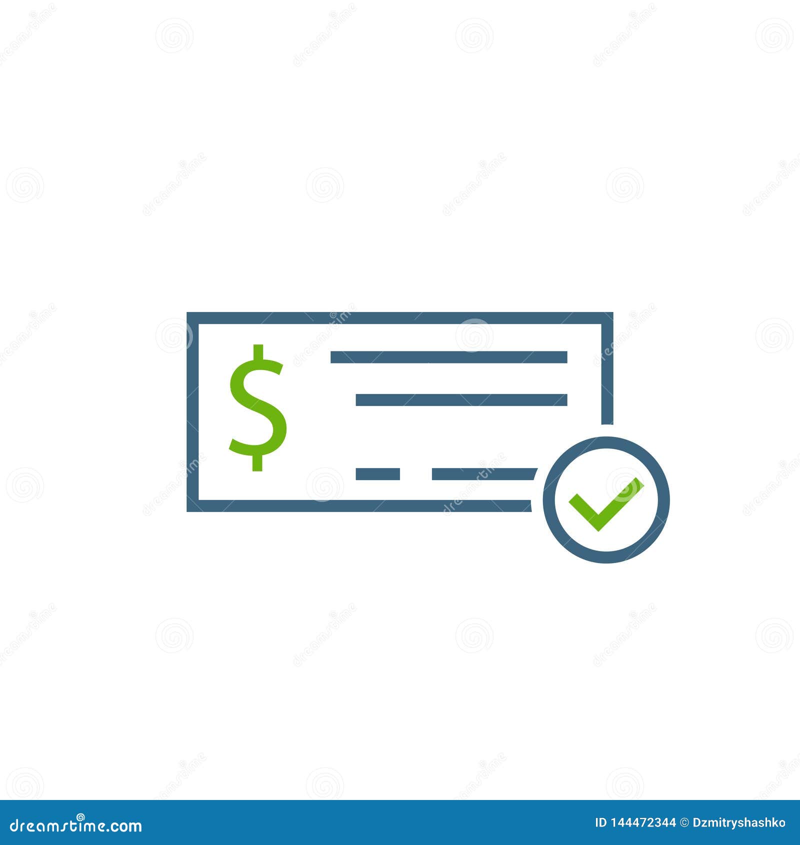 Cheque Deposit icon stock vector. Illustration of bank - 144472344