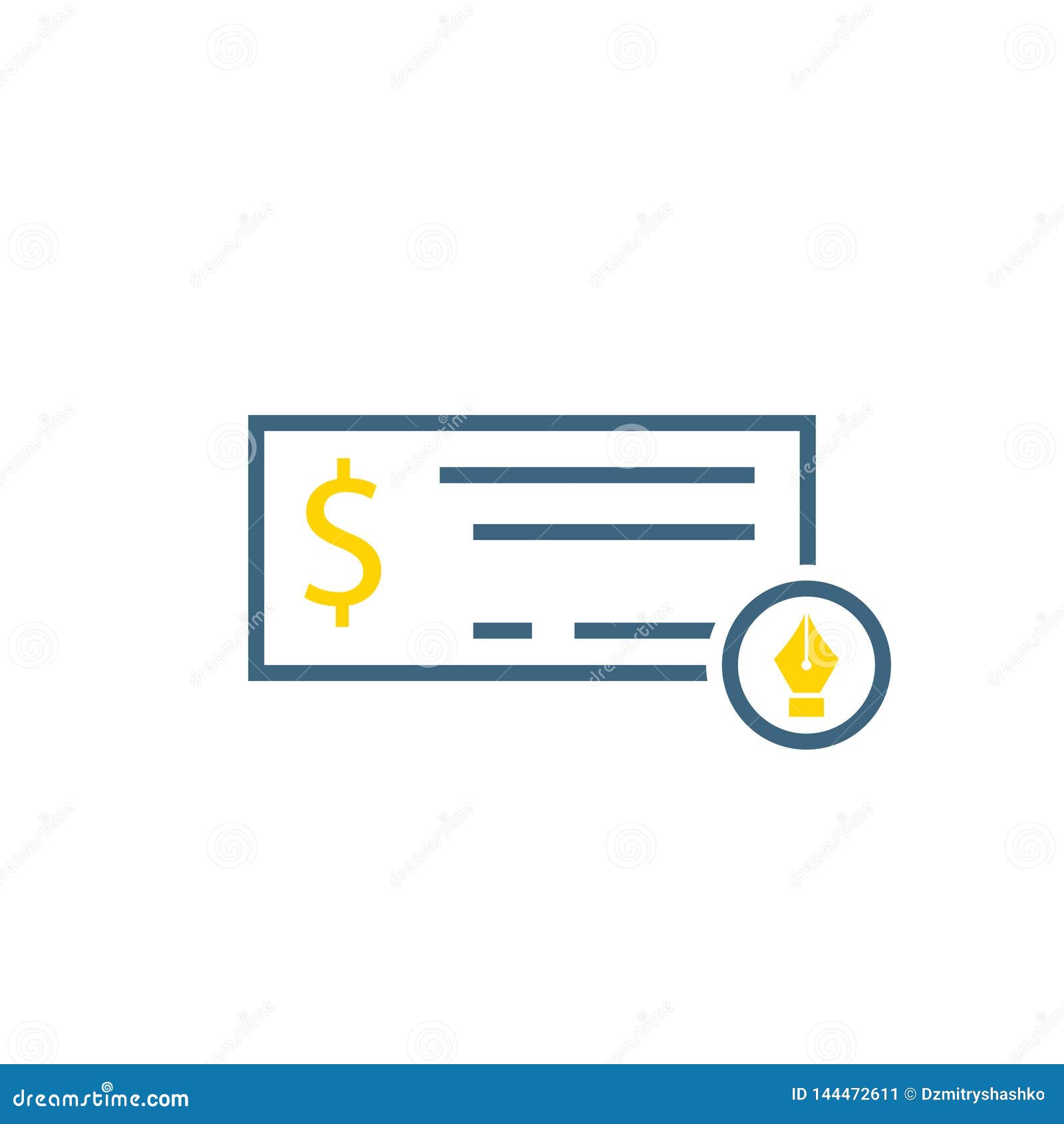 Cheque Deposit icon stock vector. Illustration of clipart - 144472611