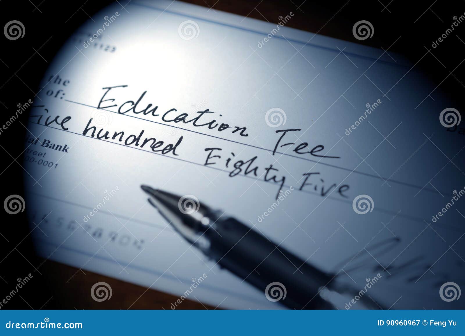 Cheque for education fee stock image. Image of educate - 90960967