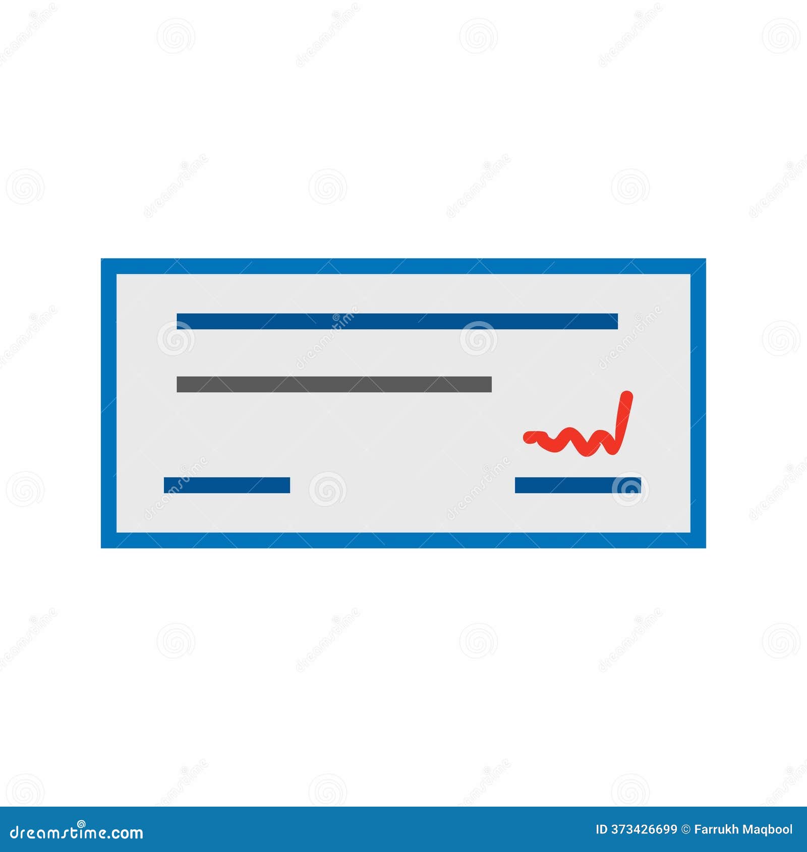 Cheque Icon In Cartoon Style Isolated On White Background. Money And ...