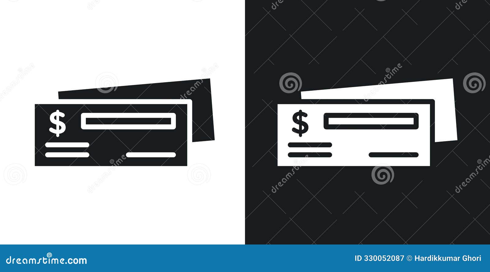 Cheque Icon Vector Set on White Background Stock Vector - Illustration ...