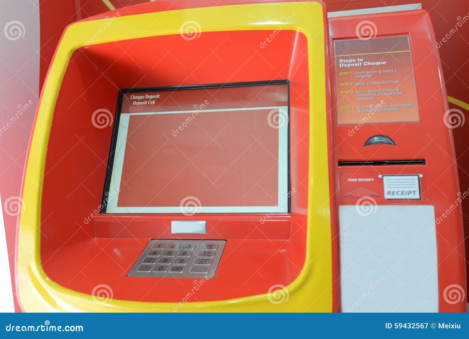 Cheque Machine stock image. Image of wall, account, banks - 59432567