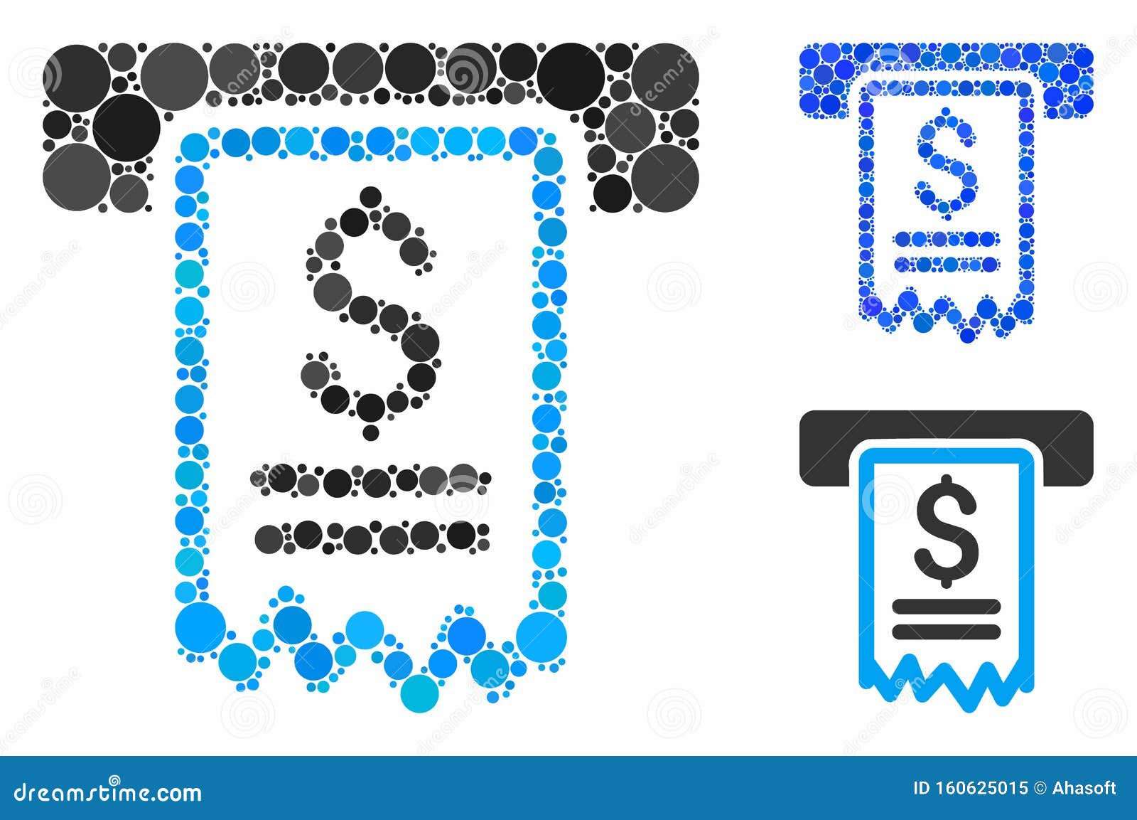 Cheque Payment Composition Icon of Circles Stock Vector - Illustration ...