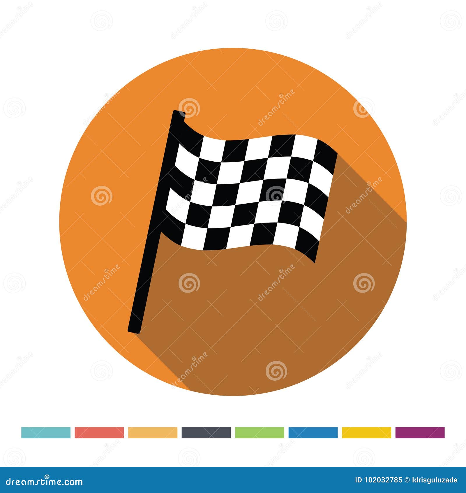 Chequered flag icon stock vector. Illustration of championship - 102032785