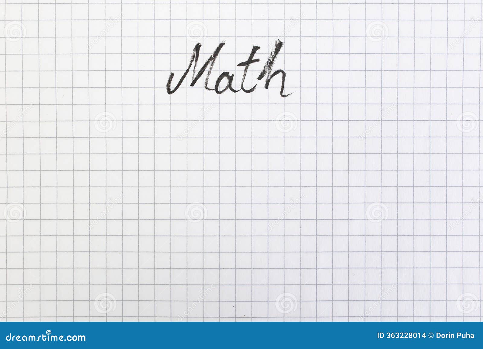 Chequered Pattern Empty Page, Mathematics Copybook Page , with Math ...