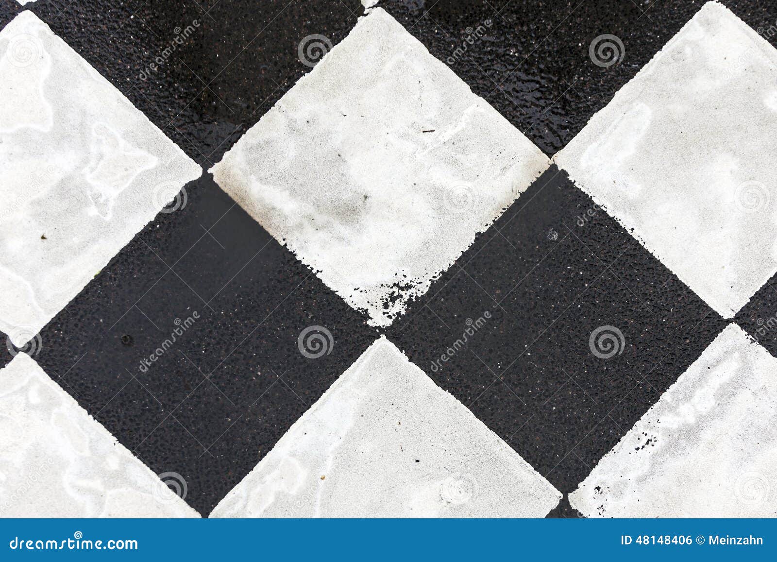 Chequered Pattern Painted on Asphalt Stock Photo - Image of beauty ...