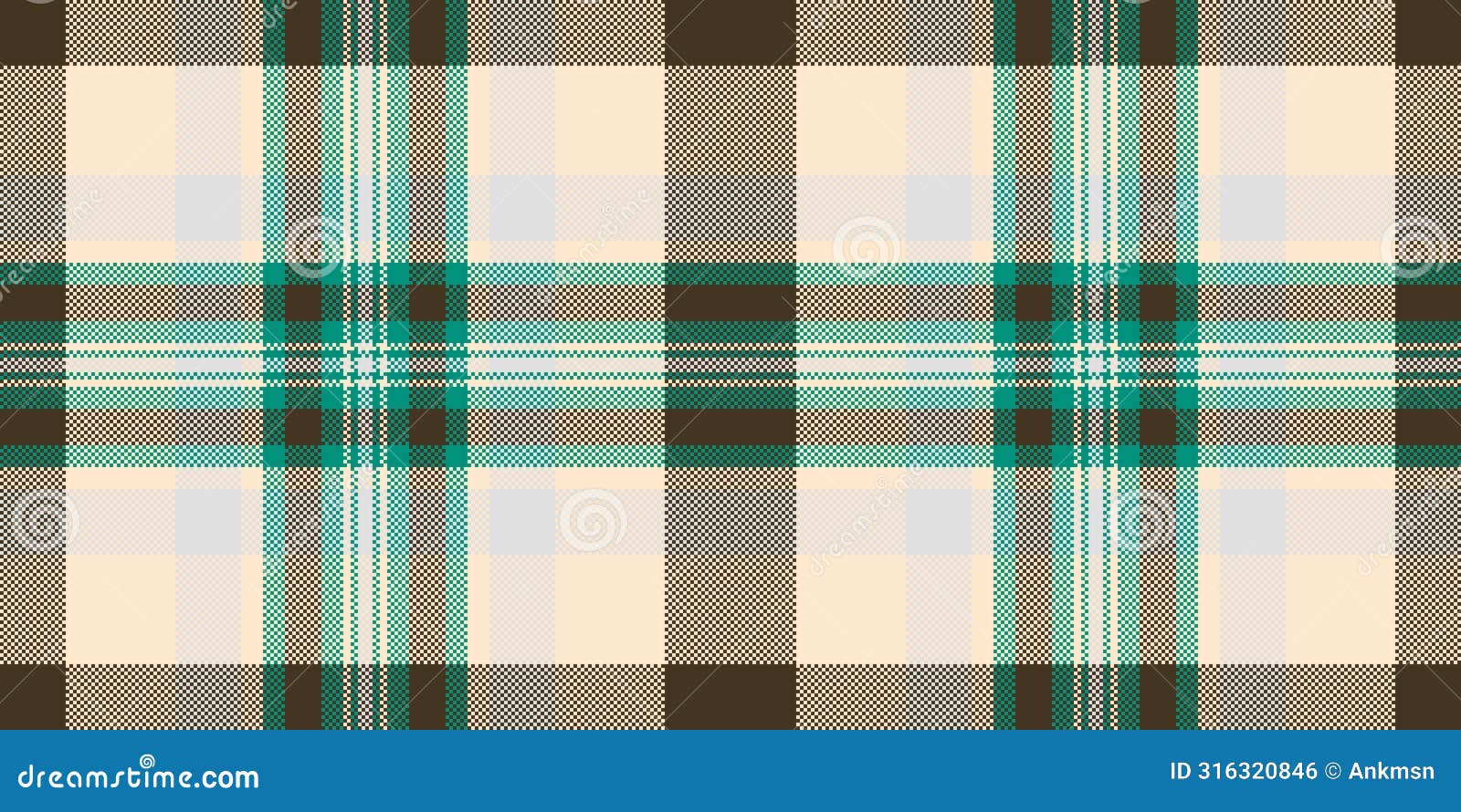 Chequered Texture Fabric Seamless, Packaging Vector Background Textile ...