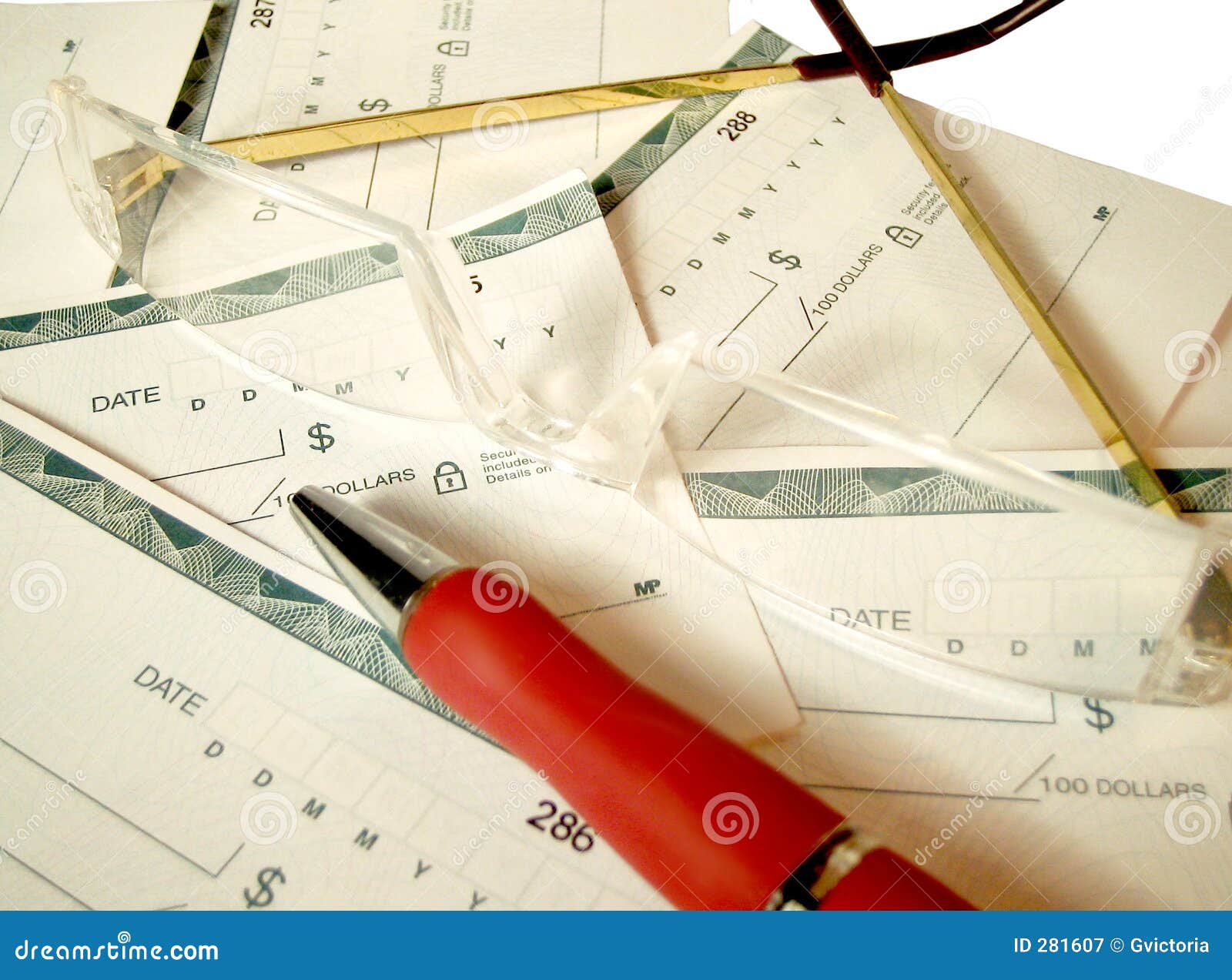 Cheques stock image. Image of dates, cheque, financial - 281607