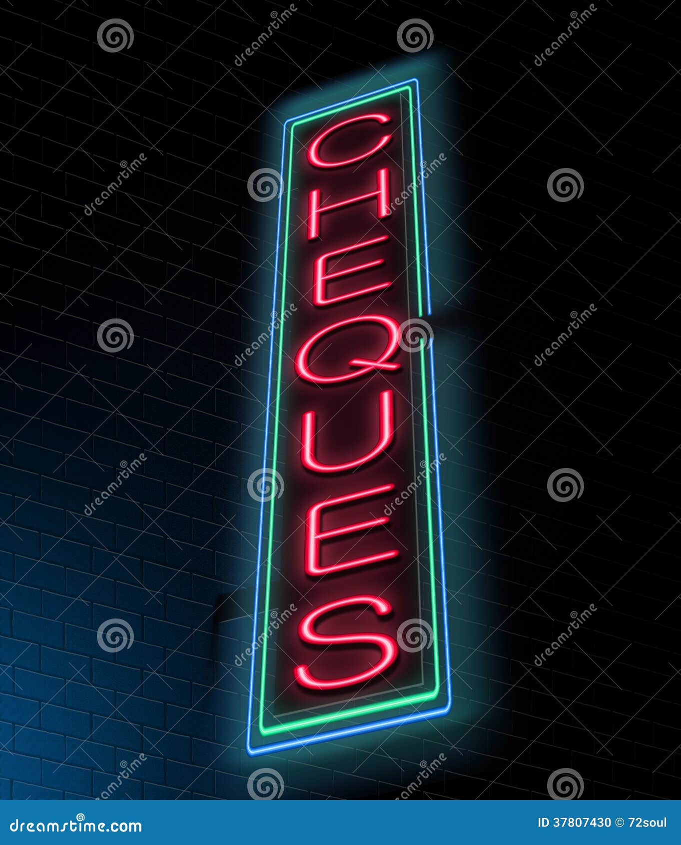 Cheques concept. stock illustration. Illustration of concept - 37807430