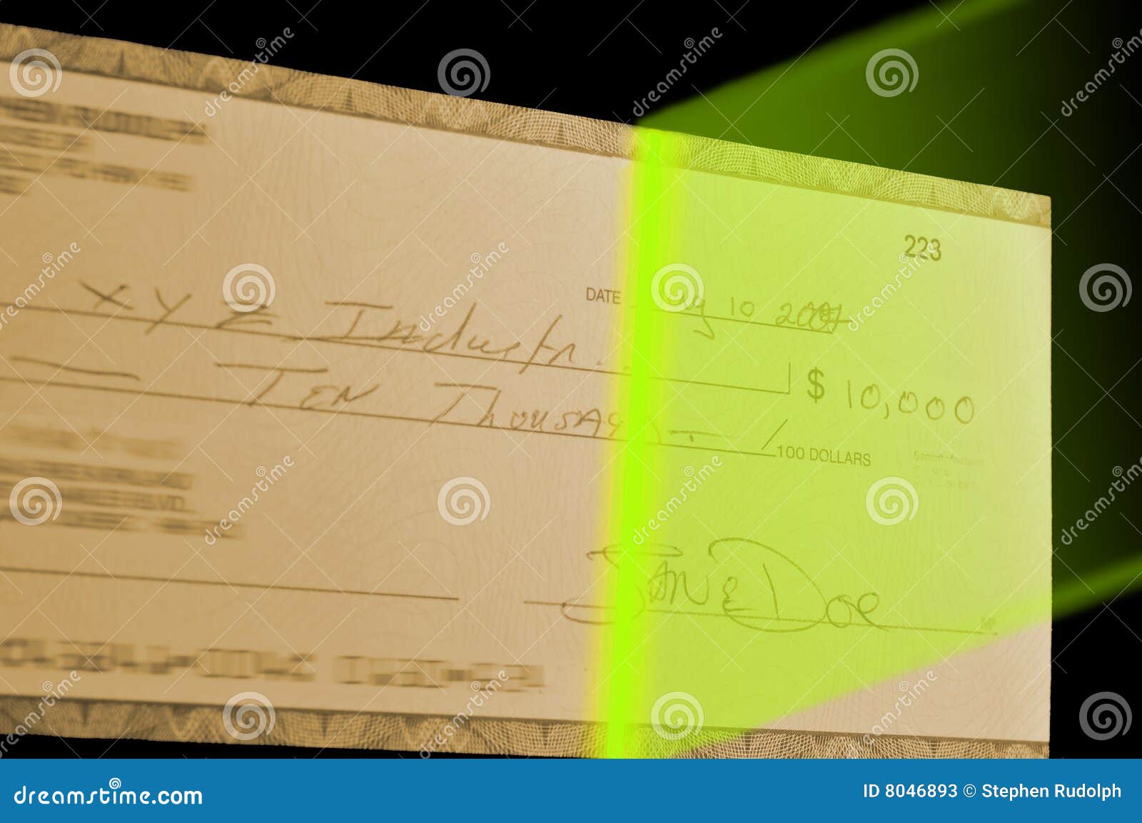 Chequescan stock image. Image of scanner, capture, archiving - 8046893