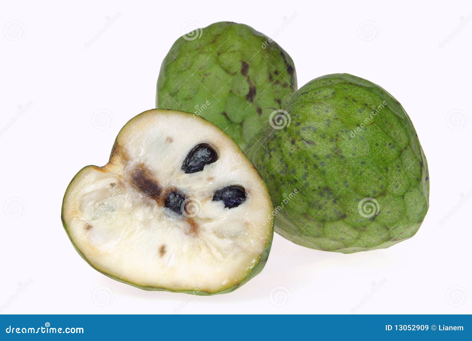 Cherimoya stock image. Image of taste, green, isolated - 13052909