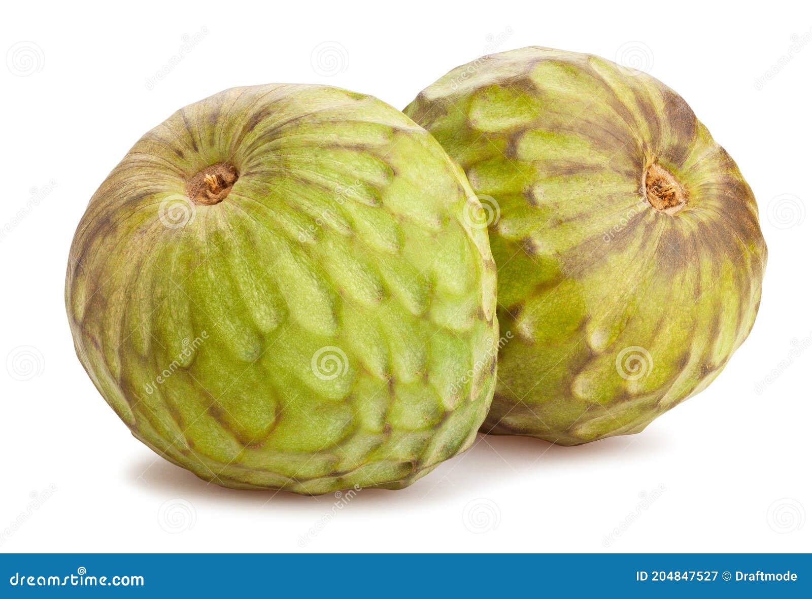 Cherimoya stock image. Image of ripe, custard, cutout - 204847527